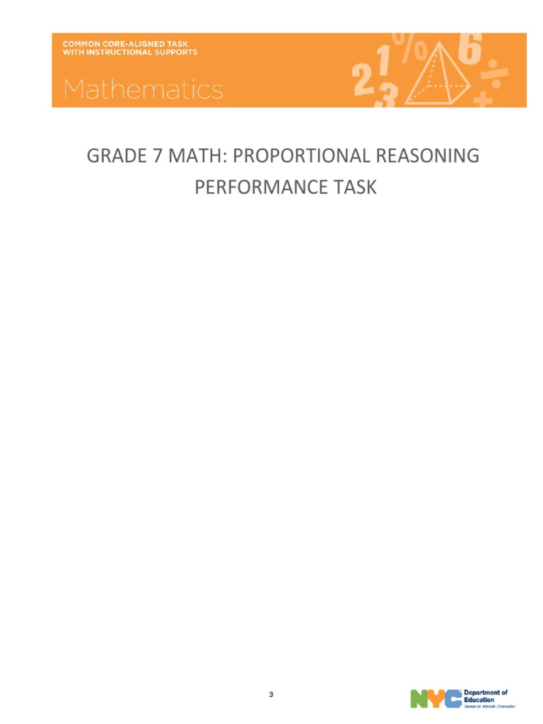 NYC GR 7 Prop Reason Task W: Mods | PDF | Speed | Educational Assessment