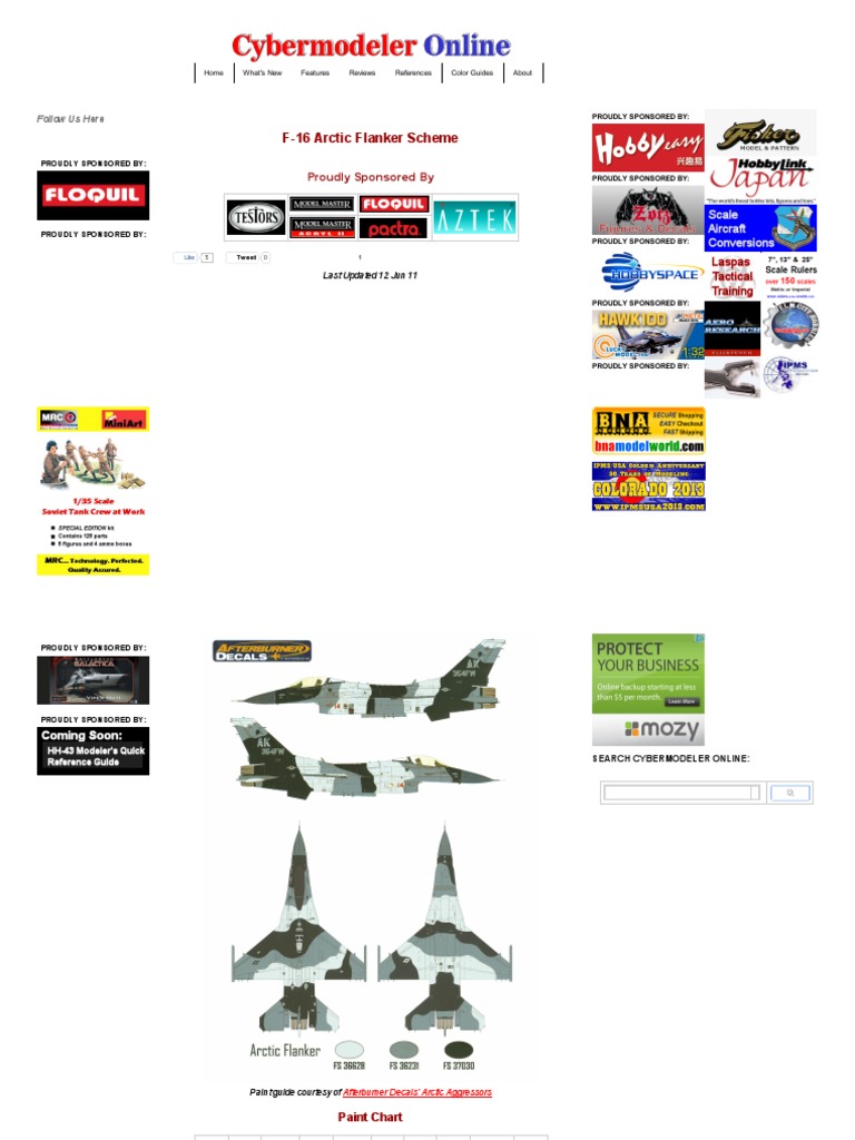 F-16 Arctic Flanker Color Guide | PDF | Paint