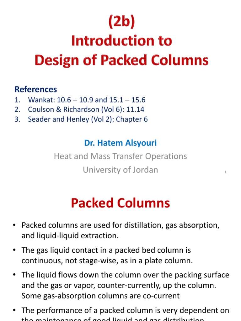2a - Packed Columns | PDF | Phases Of Matter | Analytical Chemistry
