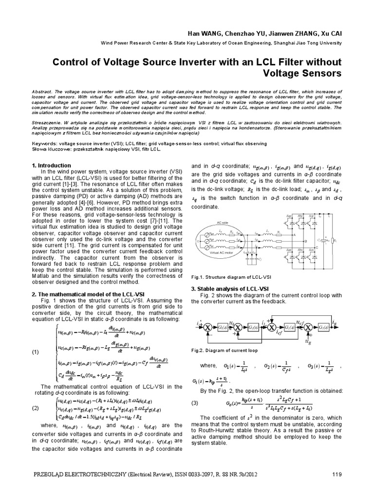 Mathematical Model For LCL Filter With AFE Converter | PDF | Power Electronics | Rectifier