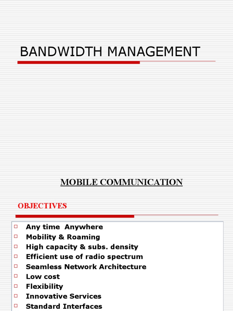 Bandwidth Management | PDF | Cellular Network | Gsm