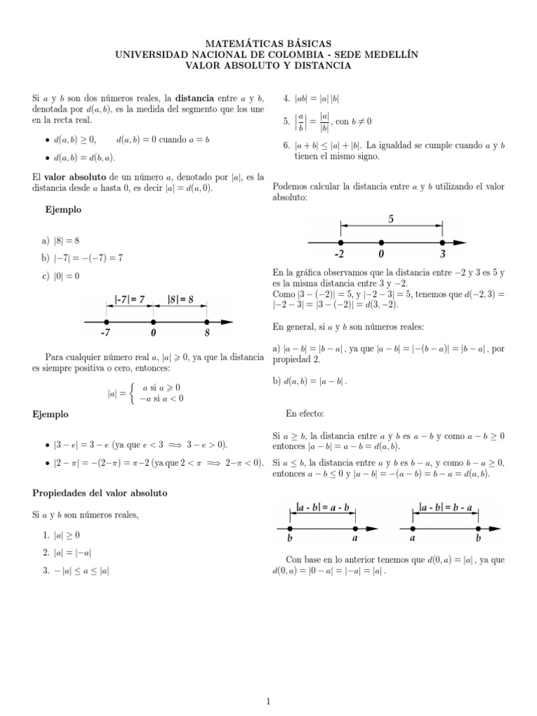 Tema08 - Valor Absoluto y Distancia | PDF | Métodos y materiales de ...