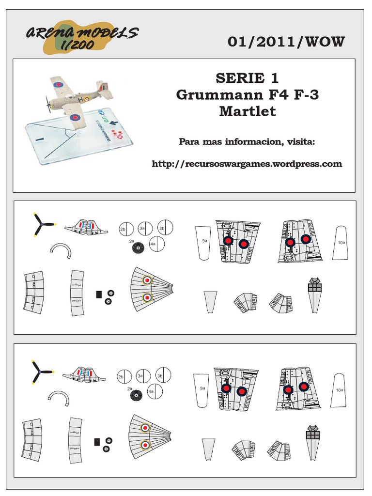 Grumman F4F Wildcat Paper Model | PDF