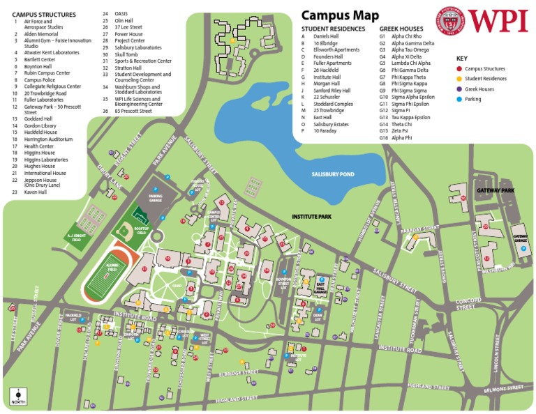 WPI Campus Map | PDF | Student Societies | Clubs And Societies