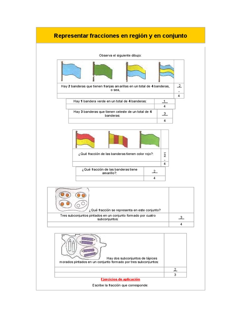 Representación de Fracciones en Conjuntos | PDF | Fracción (Matemáticas ...