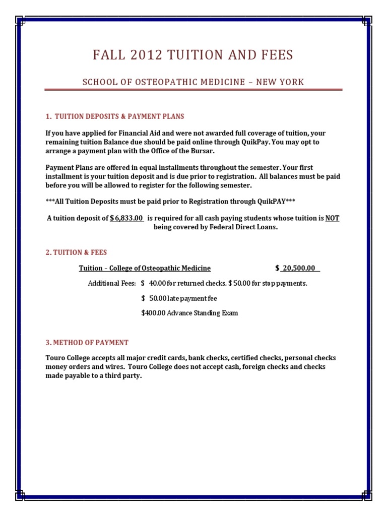 Com Tuition and Memo Fa2012 | PDF | Cheque | Tuition Payments