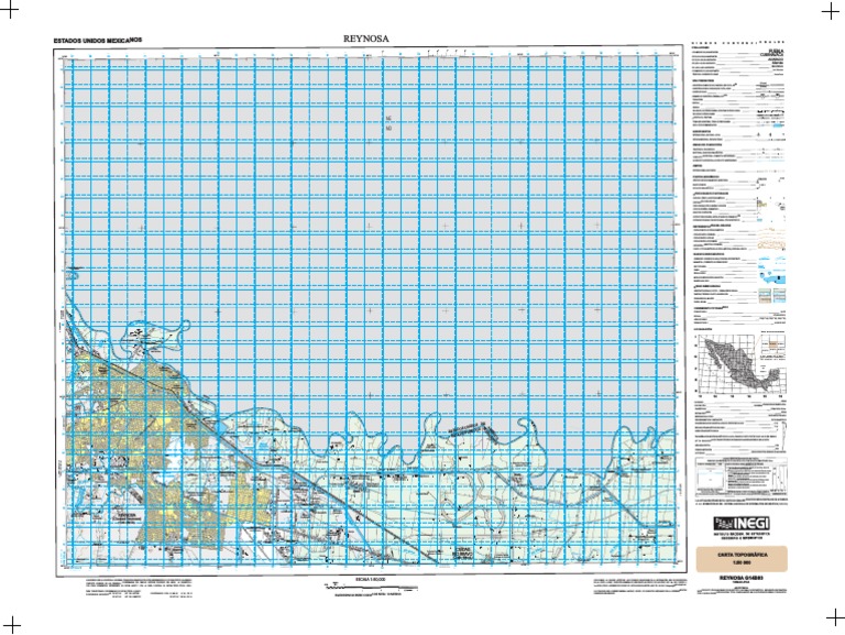 Mapa Reynosa INEGI | PDF | Visualización (Gráficos) | Datos geográficos ...