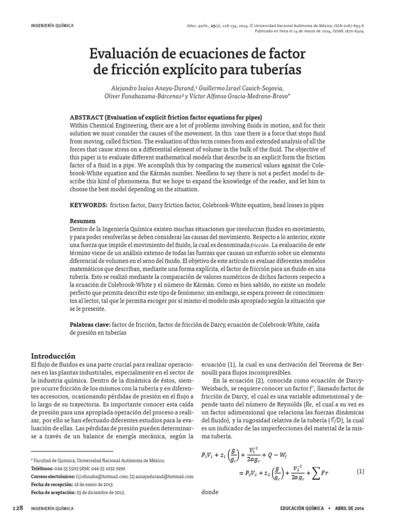 Ecuación de Colebrook - Completo | PDF