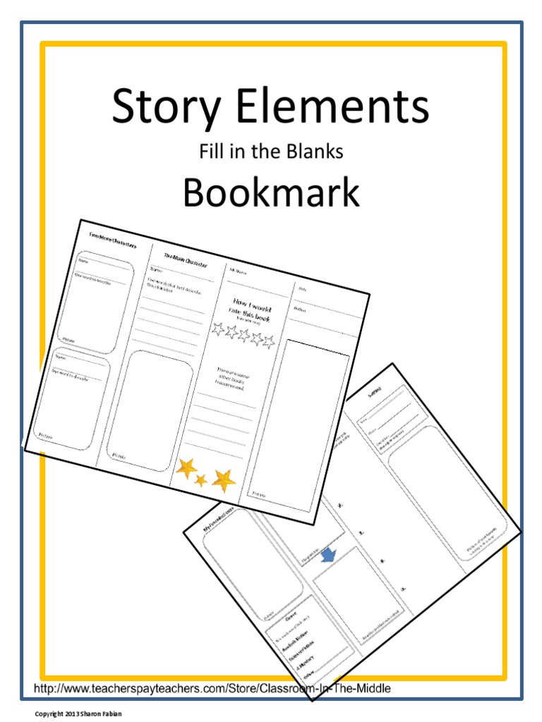 Elements of a Story: A Fill-in-the-Blanks Worksheet for Analyzing Key ...