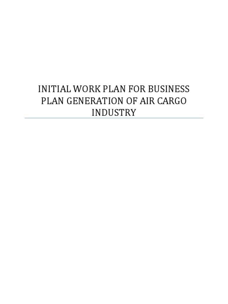 Initial Work Plan - Time Line | PDF | Data Analysis | Business Plan