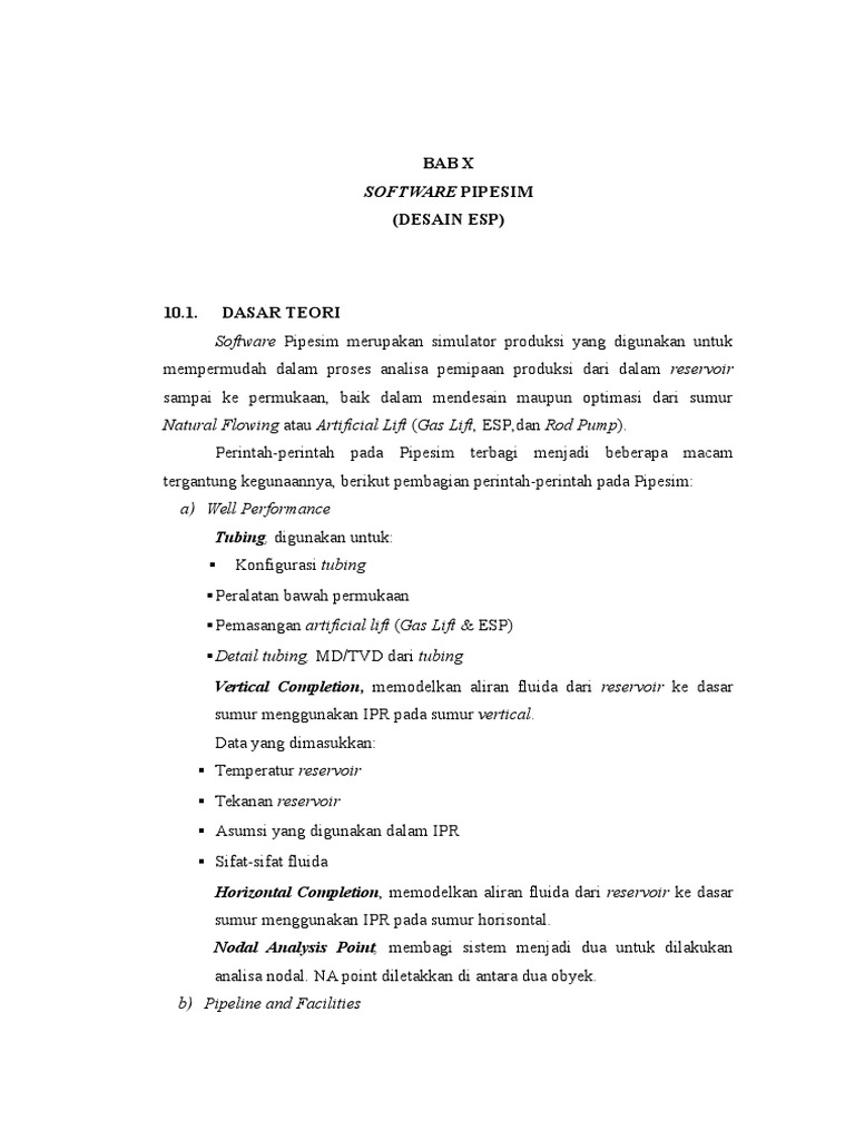 Bab 10 Pipesim Esp | PDF | Metode & Bahan Ajar | Komputer