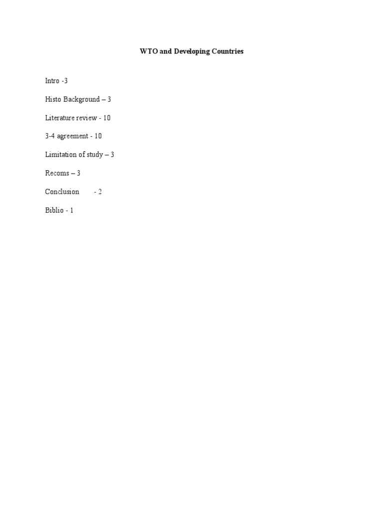 WTO - Developing Countries | PDF | Most Favoured Nation | World Trade ...