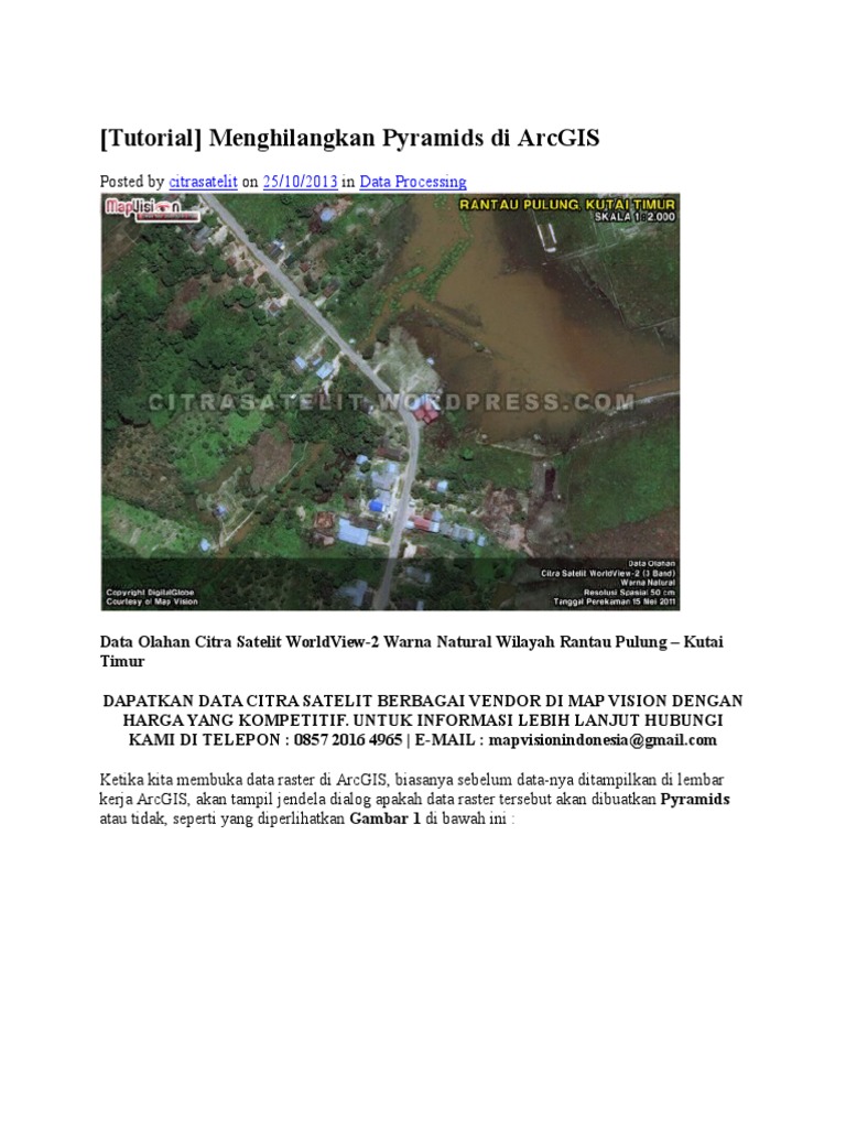 Tutorial Menghilangkan Piramids Di Arcgis | PDF