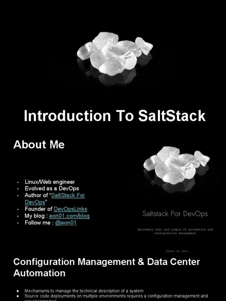 Introduction To SaltStack | PDF | System Software | Computer Architecture