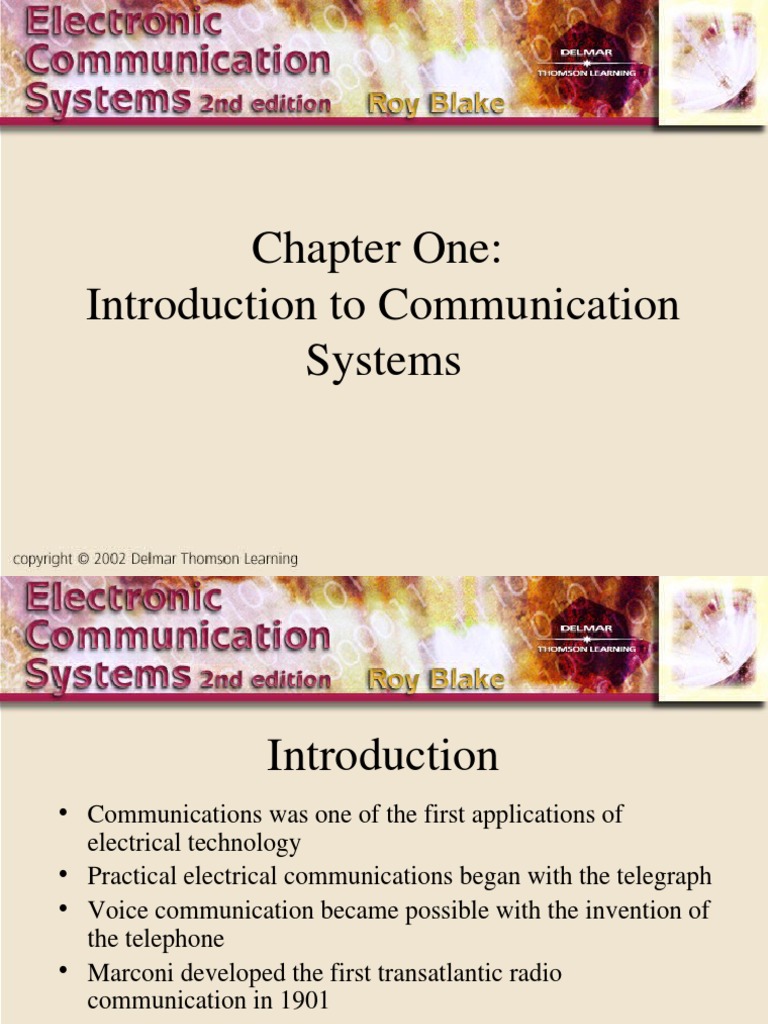 Chapter One: Introduction To Communication Systems | PDF | Modulation ...