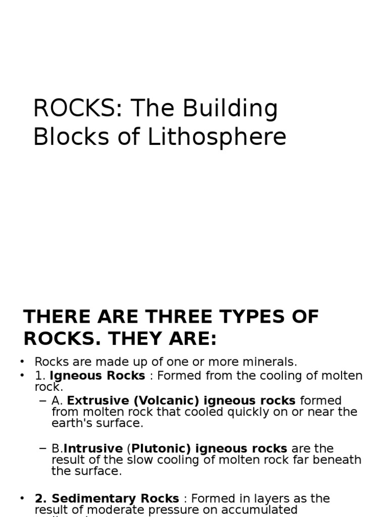 Building Blocks of Rocks Explained | PDF | Rock (Geology) | Igneous Rock