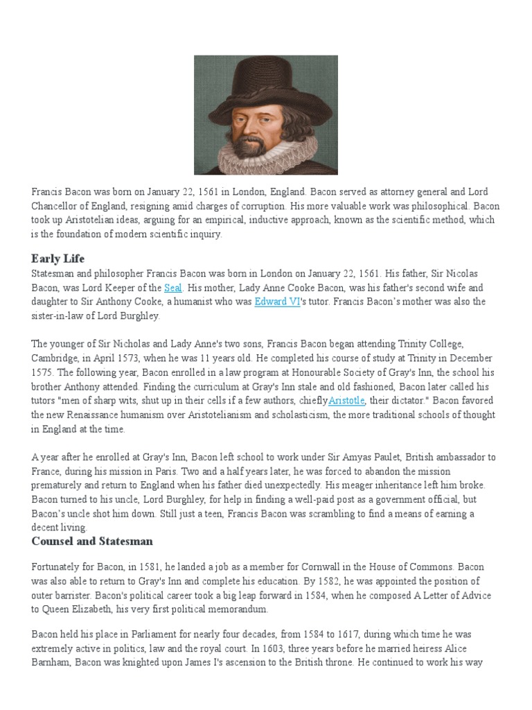Francis Bacon: The Life, Works, and Legacy of the Father of the ...