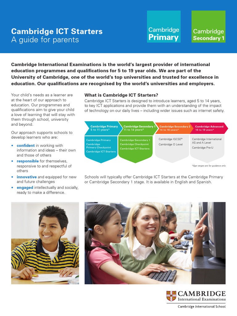A Guide For Parents: Cambridge ICT Starters | PDF | Educational ...