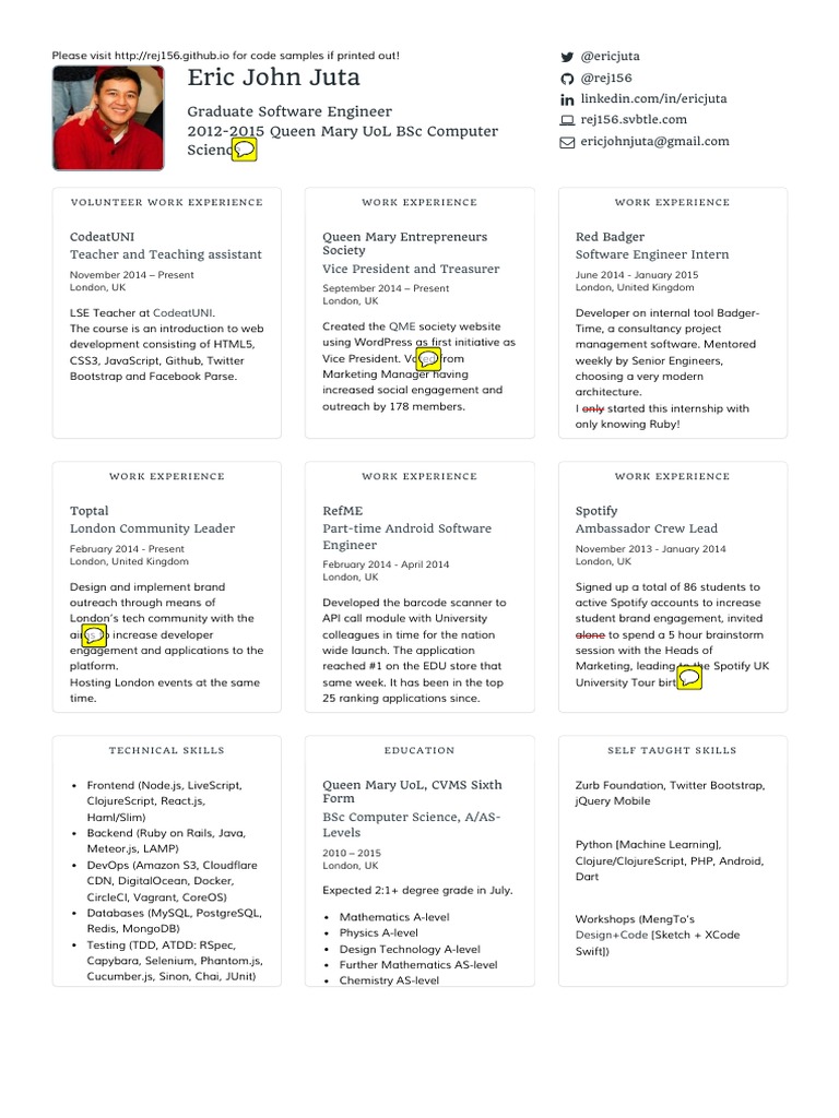 Eric John Juta's Resume | PDF | Computing | Software Development