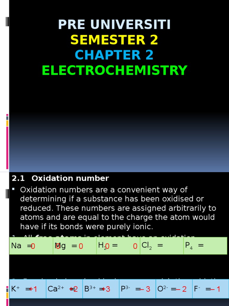 Chemistry Form 6 Semester 2 | PDF | Redox | Fuel Cell