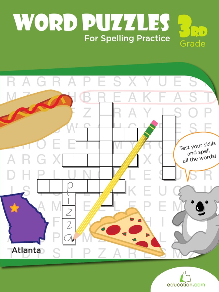 Word Puzzles Spelling Practice Workbook | PDF | Crossword | Word Search