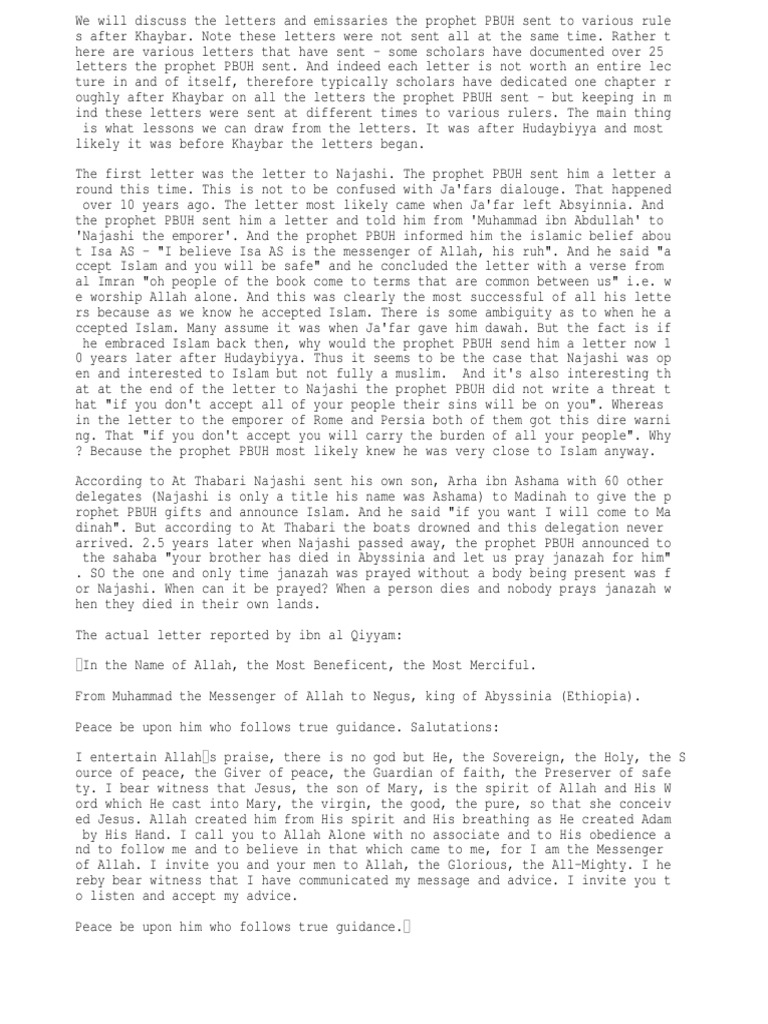 Seerah of Prophet Muhammad 71 - Letters To Various Rulers - Dr. Yasir ...