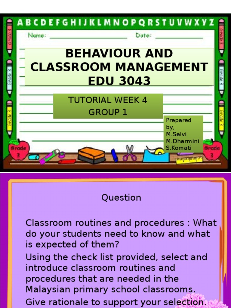 Behaviour and Classroom Management | PDF