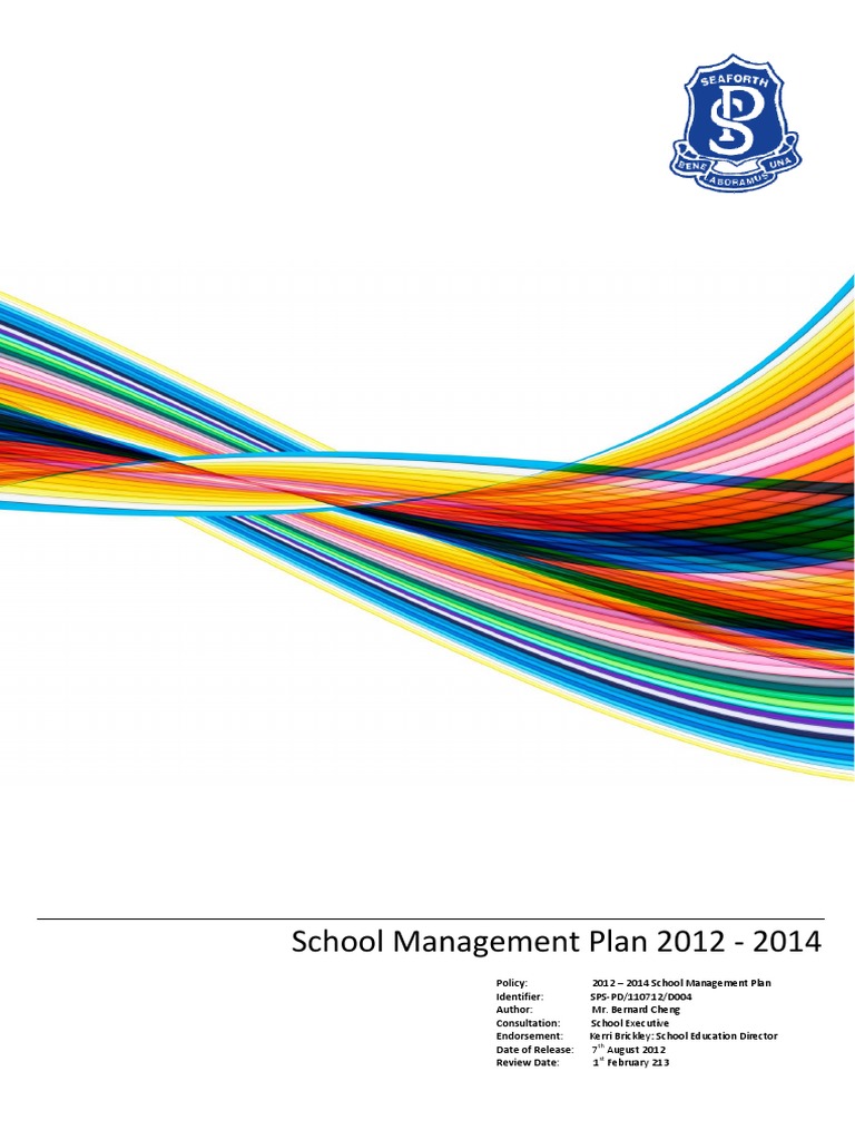 School Management Plan 2012 2014: Mr. Bernard Cheng | Download Free PDF ...