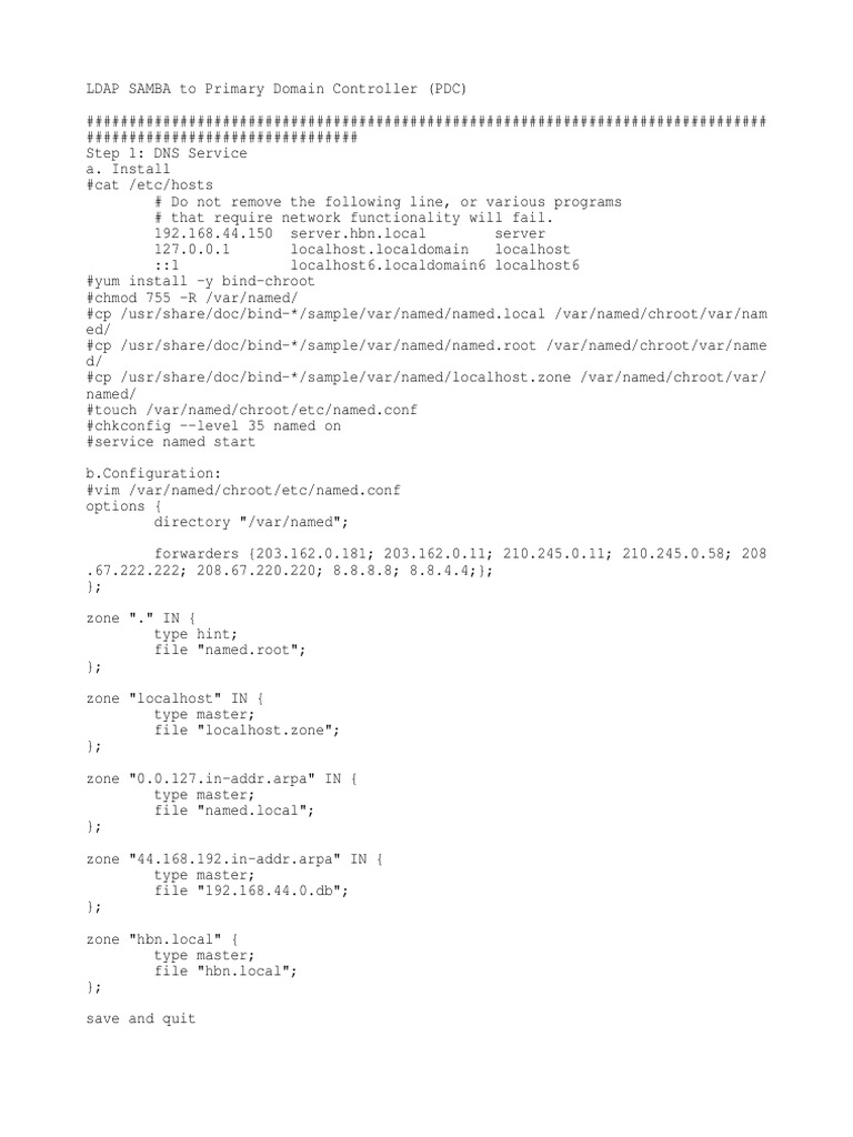 Samba LDAP PDC Complete Tutorial | PDF | Computer Access Control ...