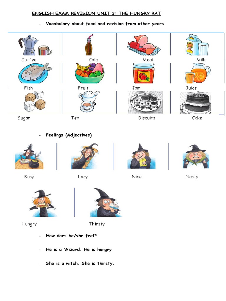 English Exam Revision Unit 3 | PDF | Cooking, Food & Wine | Wellness