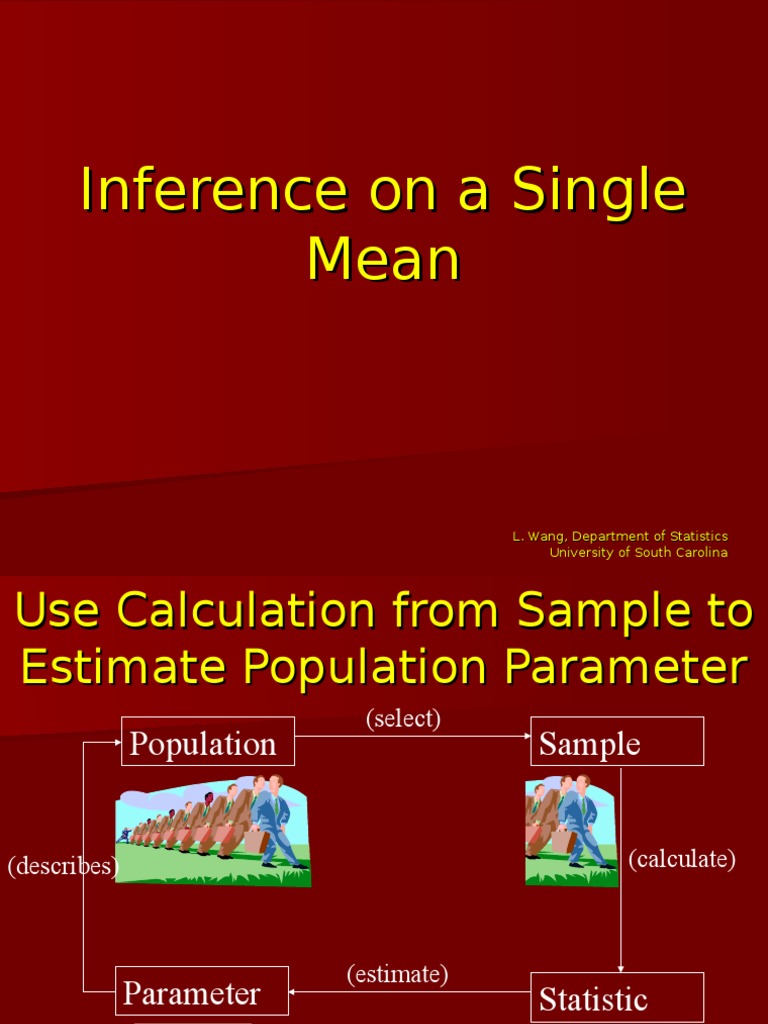 Inference On Single Mean - New | PDF | Estimator | Normal Distribution