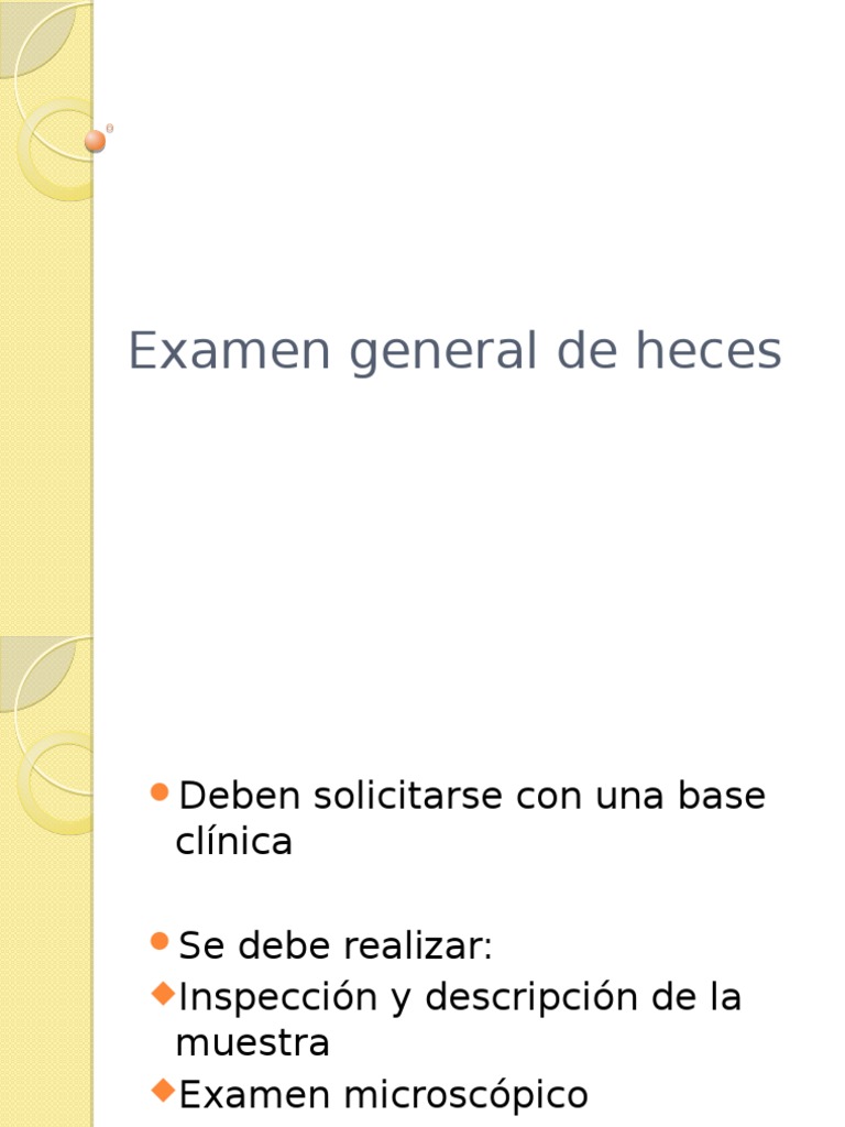 Examen General de Heces | Heces | Diarrea