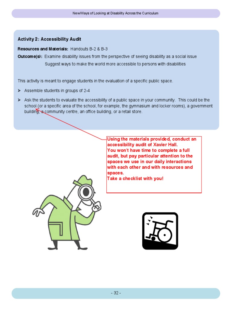 1 Accessibility Audit | PDF | Accessibility | Wheelchair