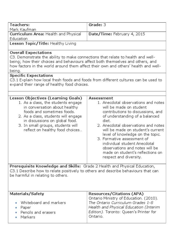 Grade 3 - Local and Cultural Foods, Eating Choices | PDF | Physical ...