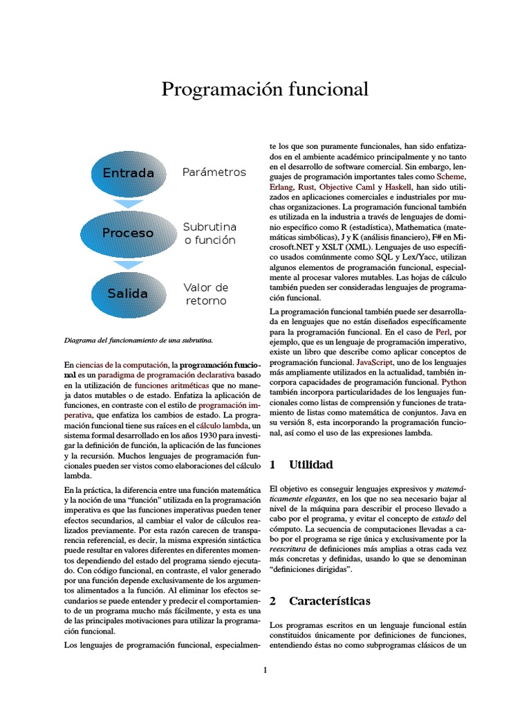 Programación Funcional | Programación funcional | Lenguaje de programación