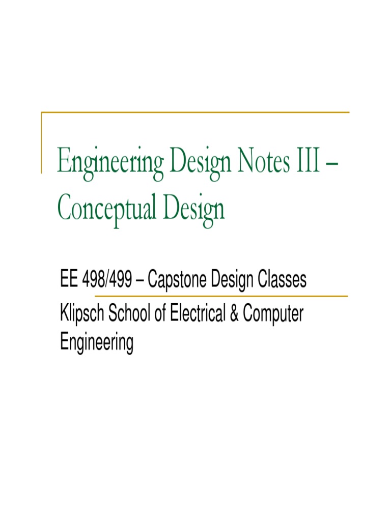 Engineering Design Notes Conceptual Design | PDF | Engineering Design ...