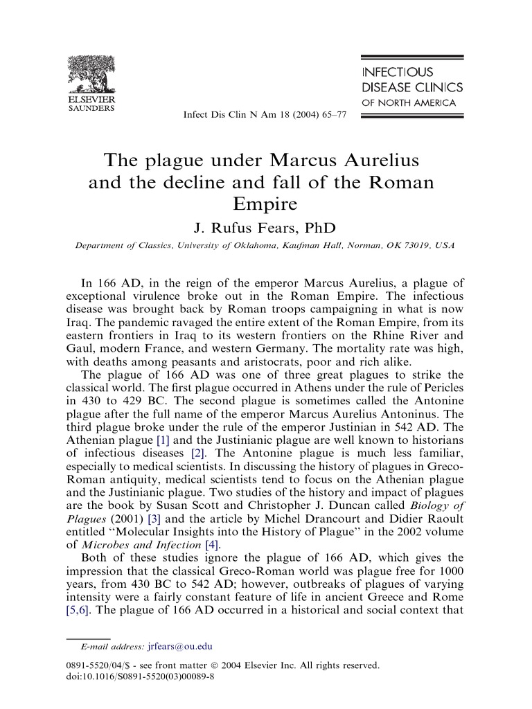 The Antonine Plague and Rome's Decline | PDF | Smallpox | Ancient Rome