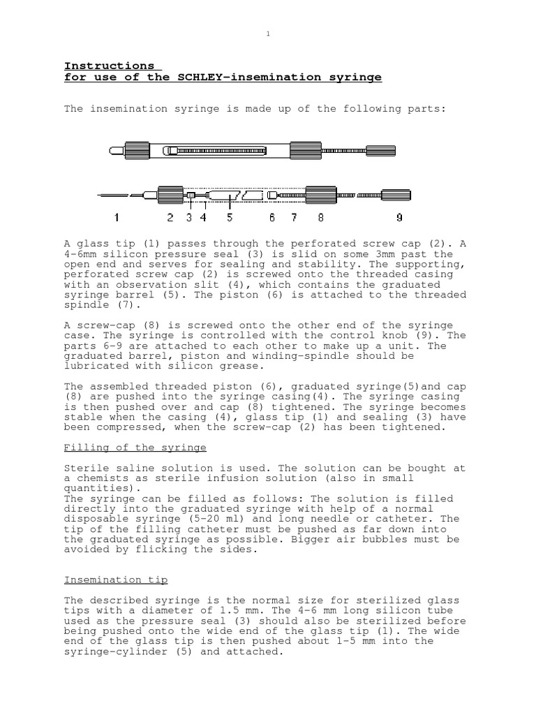 Honey Bee SCHLEY Syringe Artificial Insemination | PDF | Syringe ...