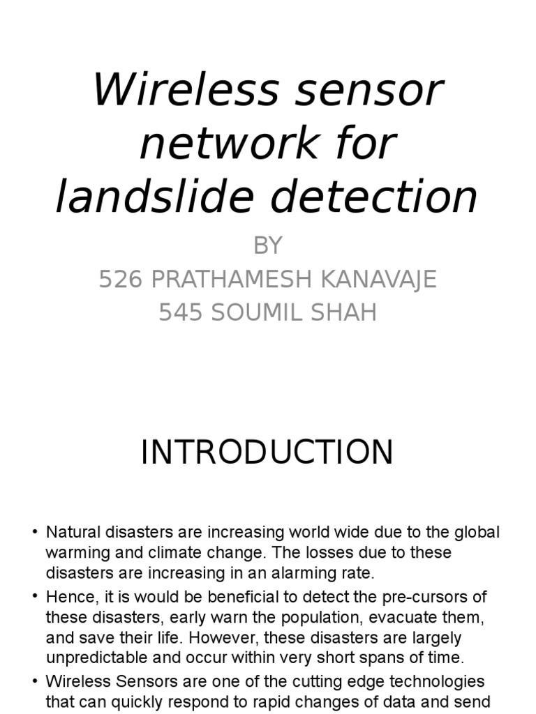 On Landslide | Download Free PDF | Wireless Sensor Network | Computer ...