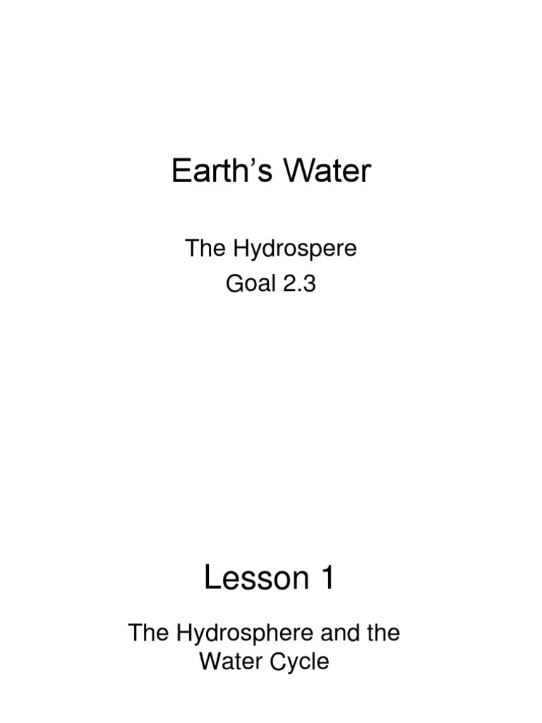 Hydrosphere Review | PDF | Water Resources | Groundwater