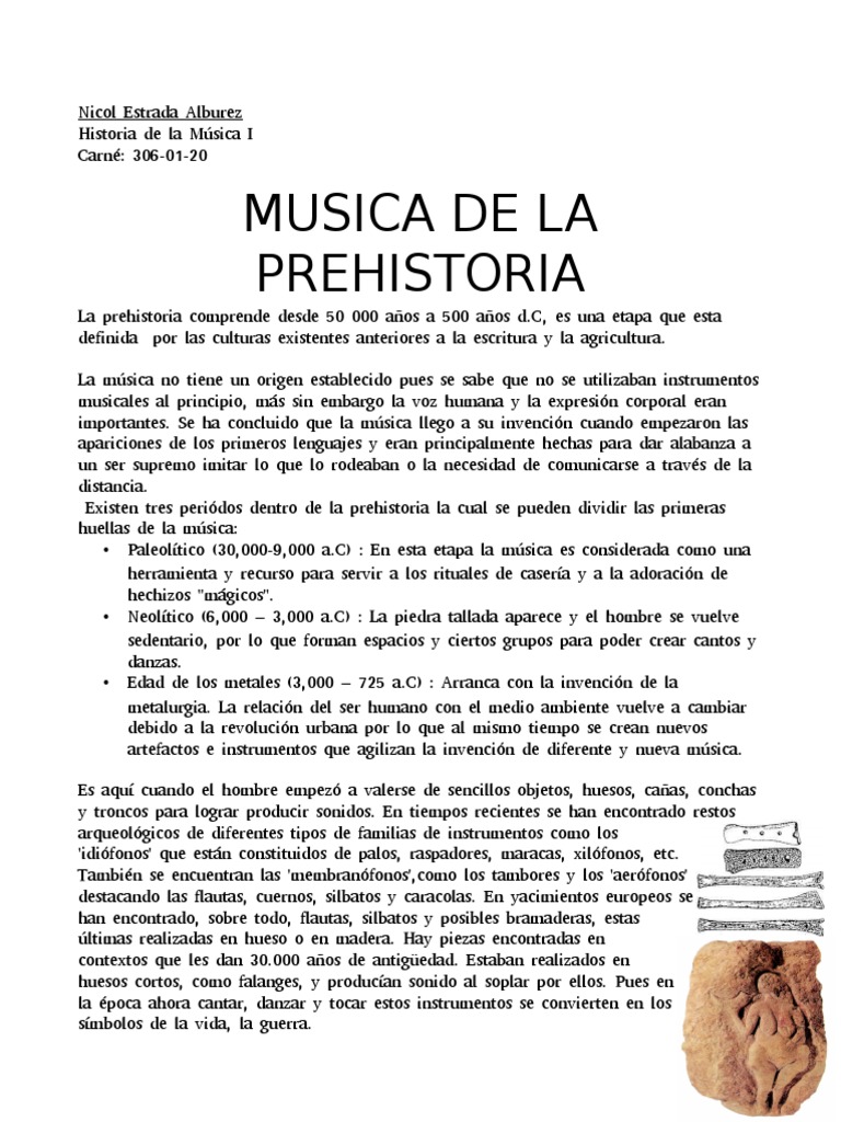 Música en La Prehistoria. | PDF | Flauta | Arqueología