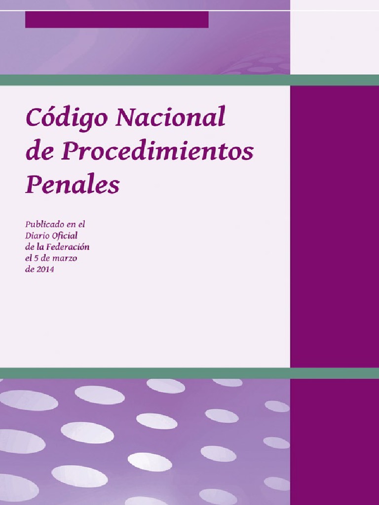 Codigo Nacional De Procedimientos Penales Pdf Jurisdicción Ley