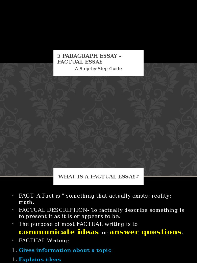 5 Paragraph Essay - Factual Essay (Iva) | PDF | Essays | Paragraph