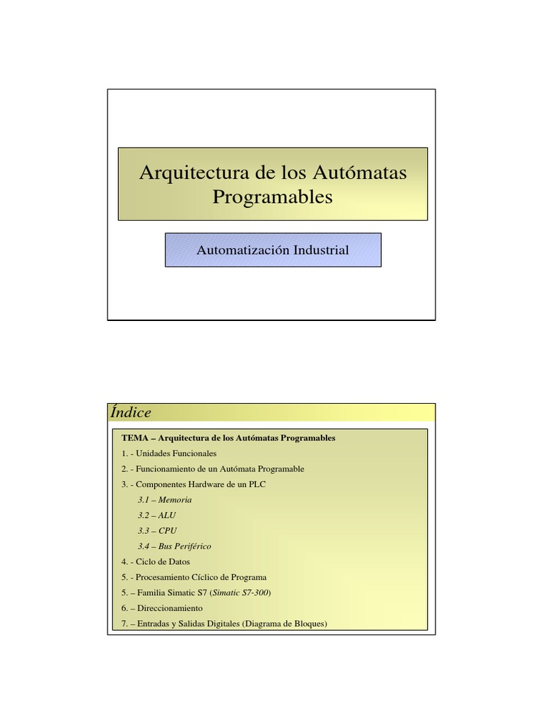 Arquitectura Automata Programable | PDF | Memoria del ordenador | Unidad Central de procesamiento