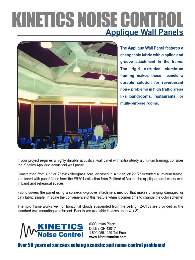 Kinetics Noise Control: Applique Wall Panels | PDF | Home & Garden