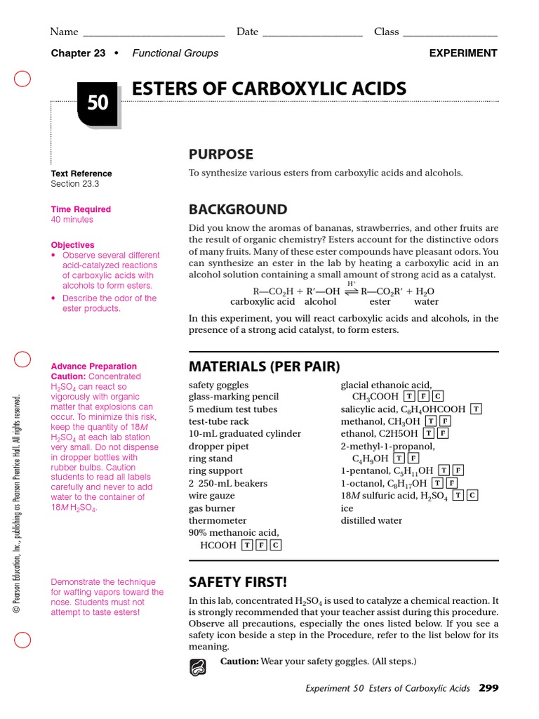 Ester of Carboxylic Acids | PDF | Ester | Ethanol