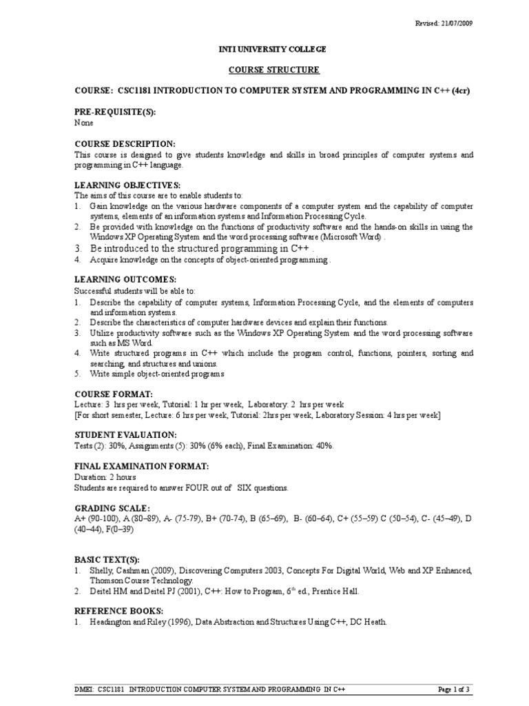 C++ CSC1181 | PDF | Subroutine | Class (Computer Programming)