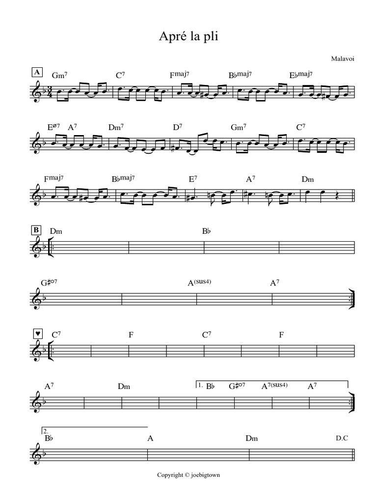 Apré La Pli - Full Score | PDF