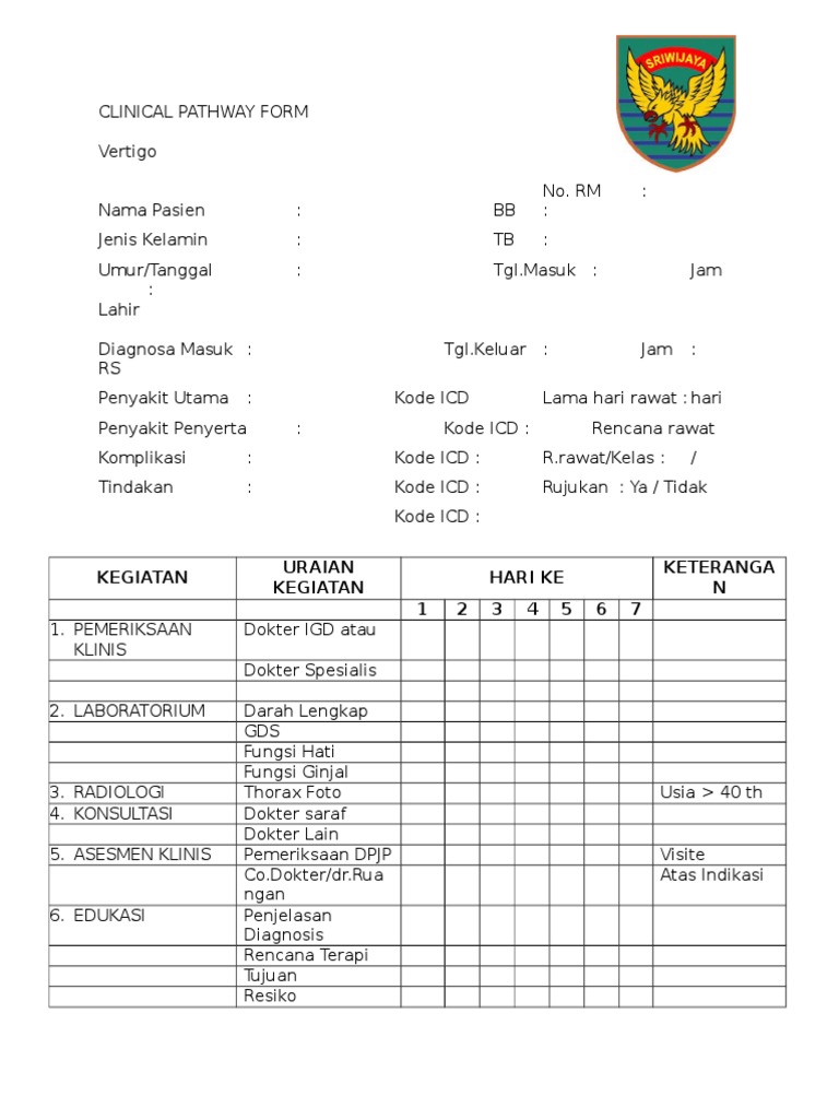 Clinical Pathway Form | PDF