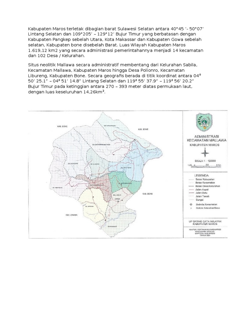 Peta Dan Gambar Maros-Mallawa | PDF